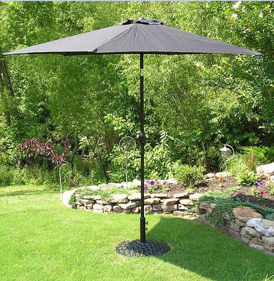 Square Aluminum Patio Market Umbrella With Crank / Tilt , Patio Furniture Umbrella