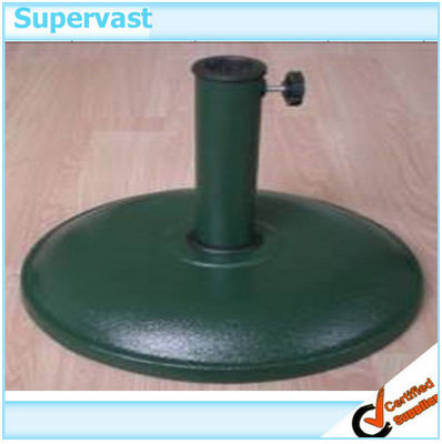 Dark Green Round Patio Umbrella Bases Cement Beach Umbrella Stand 15KG