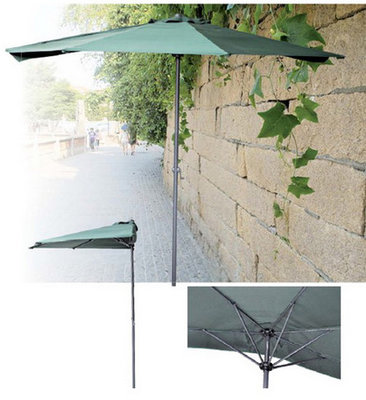 Wall Sun Parasol Patio Market Umbrella / Patio Half Umbrella for Backyard