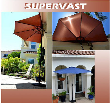 Wall Sun Parasol Patio Market Umbrella / Patio Half Umbrella for Backyard