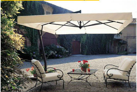 Roma Offset Patio Umbrella With Flip - Flap Function Outdoor Sun Shades For Patios