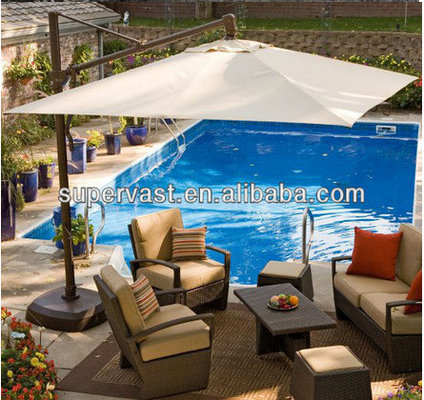 Roma Offset Patio Umbrella With Flip - Flap Function Outdoor Sun Shades For Patios