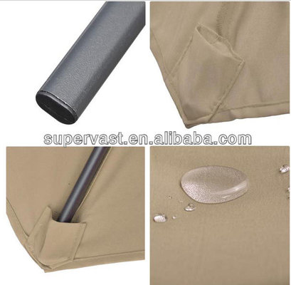 Rotating 3M Outdoor Offset Patio Umbrella / Sunshade Patio Hanging Umbrella with LED Light