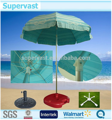 Deluxy Fabric Beach Sun Umbrella , Stainless Steel Rihanna Beach Sun Shade