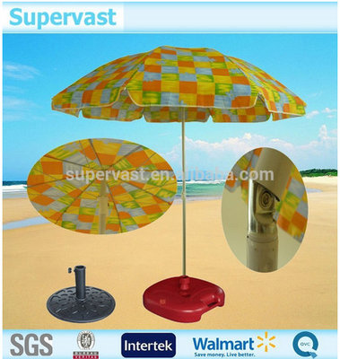 1.8M Colorful Folding Beach Umbrella Windproof Large Sun Garden Parasol
