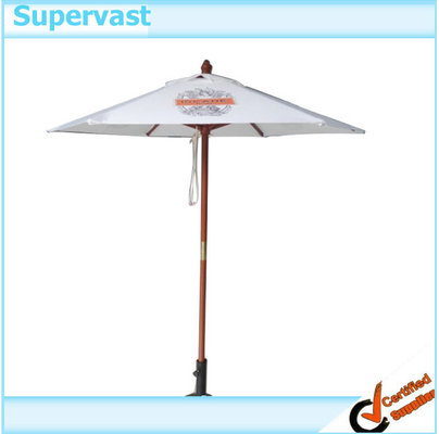 9 Foot Push up Wood Patio Umbrella , 2.7M Teak Wood Market Umbrellas