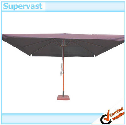 Large Outdoor Sunshine Wooden Windproof Patio Umbrella For Sunshade