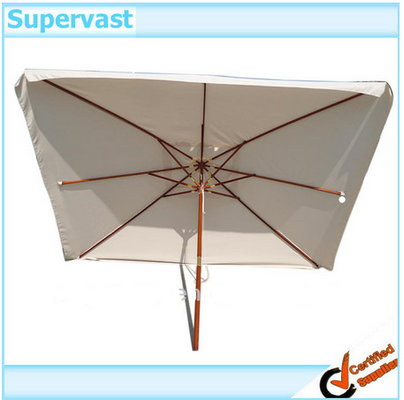 Large Outdoor Sunshine Wooden Windproof Patio Umbrella For Sunshade