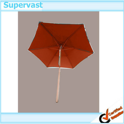 Custom Outdoor Sunshade Furniture 8FT Wood Patio Umbrella Parasol 2.4M