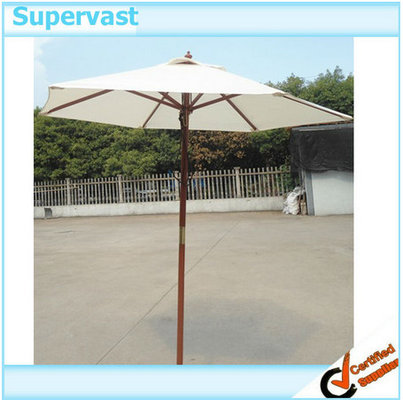 Custom Outdoor Sunshade Furniture 8FT Wood Patio Umbrella Parasol 2.4M