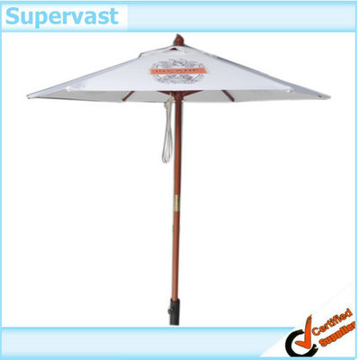 Outside Beach Sun Shade 7FT Wood Patio Umbrella For Garden Decoration