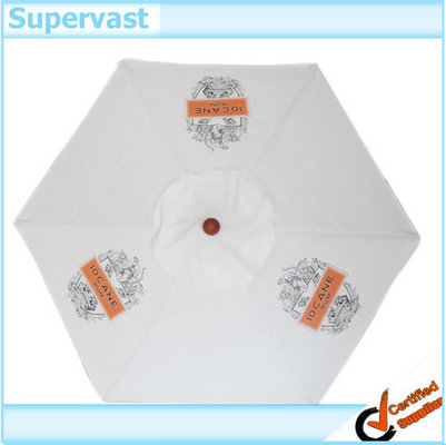 Outside Beach Sun Shade 7FT Wood Patio Umbrella For Garden Decoration