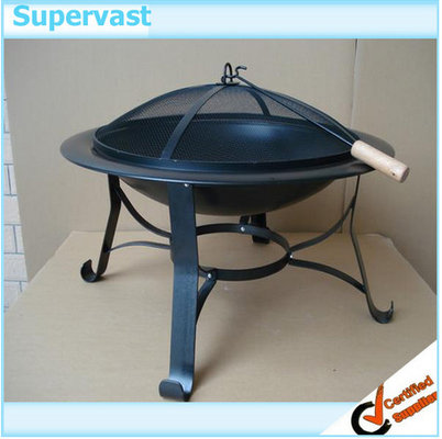 Foldable Outdoor Garden Furniture 30 Inch Steel Fire Pit with Wood Fuel