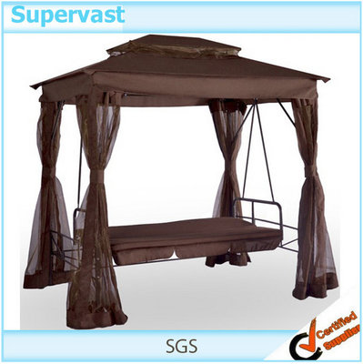 Gazebo Swing Chair With Daybed Modern Outdoor Patio Recliner Chair Bed