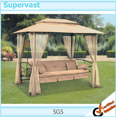 Gazebo Swing Chair With Daybed Modern Outdoor Patio Recliner Chair Bed