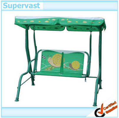 Durable Steel Patio Furniture , Folded Childrens Garden Swing Snail Set