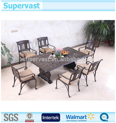 Garden Aluminum Patio Furniture Sets , Cast Aluminum Table And Chairs Dinning Set