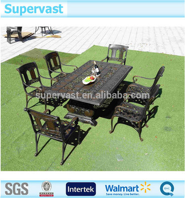 Garden Aluminum Patio Furniture Sets , Cast Aluminum Table And Chairs Dinning Set