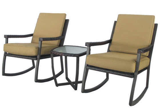 Rocking Chair 3pc Rattan Garden Furniture Sets Comfort To Your Porch