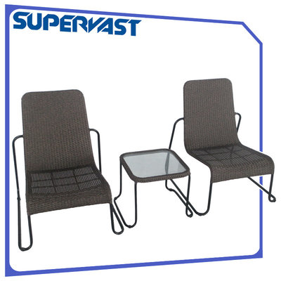 3pc Rattan Wicker Outdoor Furniture Chat Set Stackable All weather