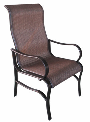 Sling 5pc Outdoor Garden Dining Set Ergonomic Seat Back Sling Chair