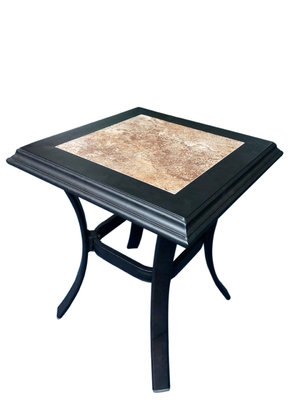 3pc Swivel Sling Chat Set Tile Top Table Swivel Chairs ISO9001 SGS
