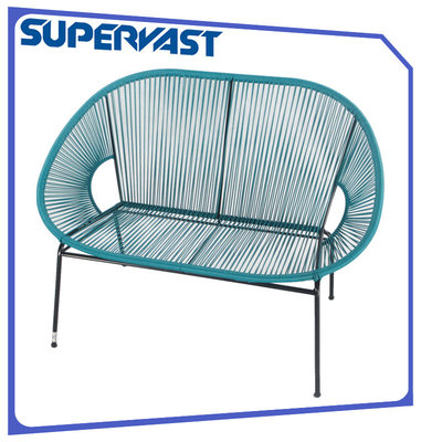 Multi color Steel Frame Resin Wicker Patio Furniture Circular Wicker Weaving Outdoor Egg loveseat