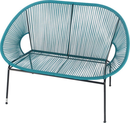 Multi color Steel Frame Resin Wicker Patio Furniture Circular Wicker Weaving Outdoor Egg loveseat