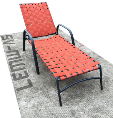 Cheap Outdoor Furniture Garden Patio Chairs Cross Weave Garden Patio Strap Chaise Lounge
