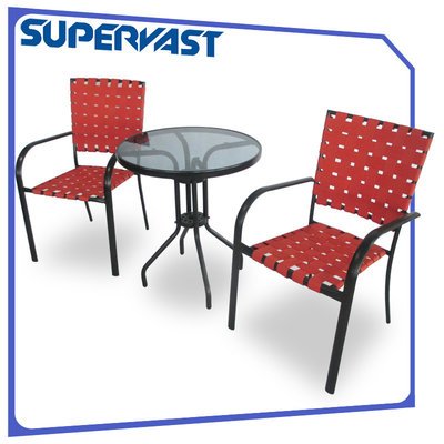 Multi Color Selection Outdoor Round Cafe Table And Chairs Patio Cross Weave Chair Bstro Set
