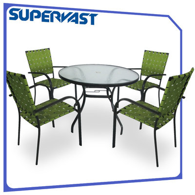 Multi color Selection Outdoor Patio Furniture Dining Sets Cross Weave Dining Set