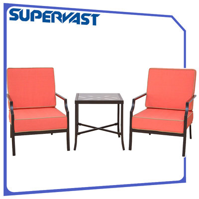 Outdoor Living Brown 3 Piece Deep Seating Patio Bistro Set with Cushion