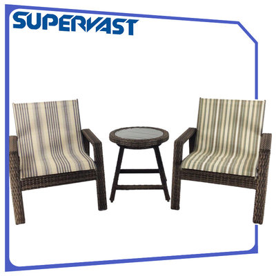 3PC Outdoor Garden Furniture Patio Bistro Set Steel Frame Resin Rattan Sling