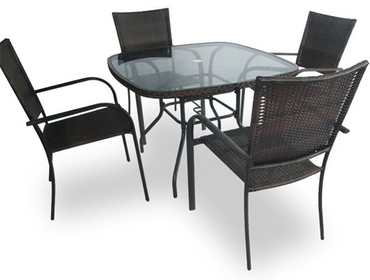 Weather Resistant Outdoor Dining Furniture , Restaurant Chairs And Tables