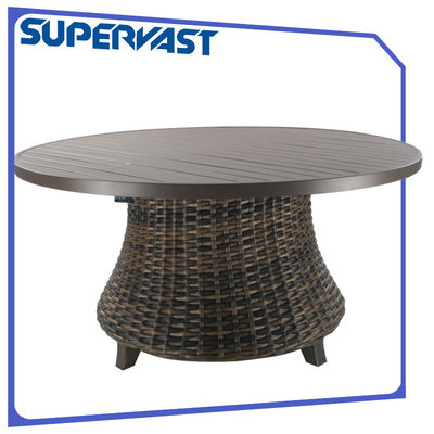 Outdoor Living Luxury Garden Resin Wicker Patio Furniture Rattan Dining Set with Cushion