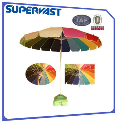 Colourful Bright 8 Feet Fiberglass Wire Iron Tlit Beach Umbrella