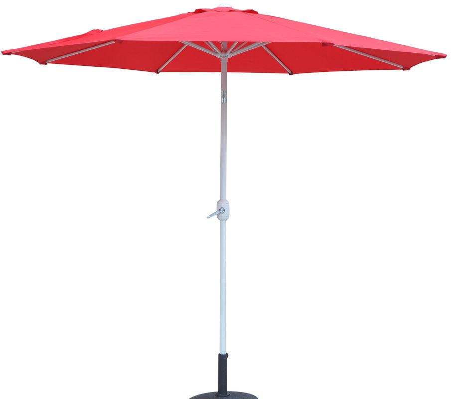 Outdoor Patio Furniture Aluminium 9ft Market Umbrella 8 Ribs For Garden