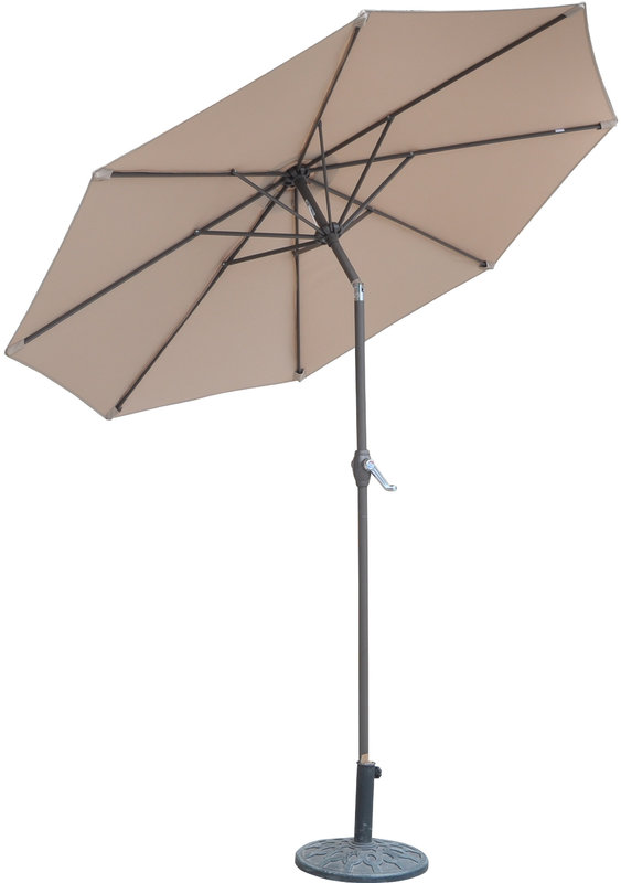 100% Polyester Patio Market Umbrella , Beige Color 9 Foot Patio Umbrella