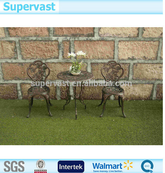 Garden Leisure Outdoor Bar Bistro Set With Ross Decoration Cast Aluminum