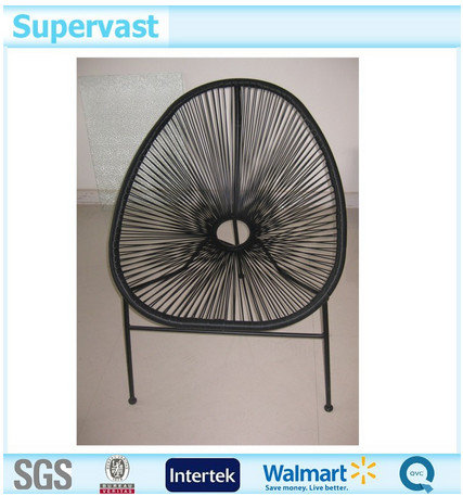 Garden Leisure Furniture Round Wicker Stackable Moon Chair with Steel / Rattan Cover