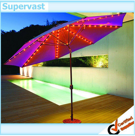 Outdoor Patio Furniture Sets Parasol Solar Patio Umbrella For Garden