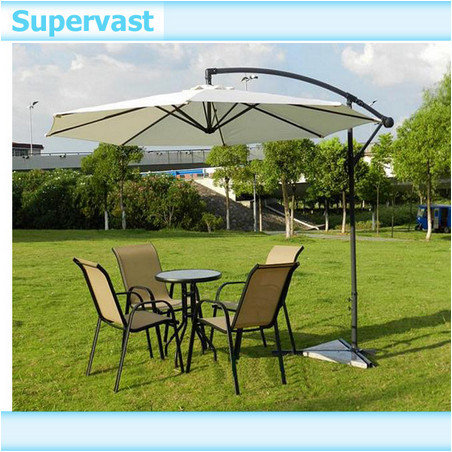 Outside Offset Patio Umbrella , Luxury Banana Patio Hanging Umbrella