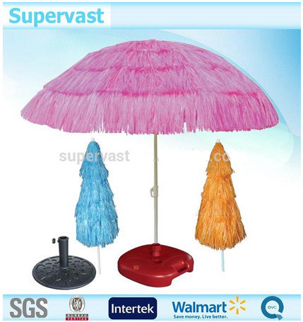 Waterproof Beach Sun Umbrella , Pink Christmas Tree Snow Umbrellas For Beach