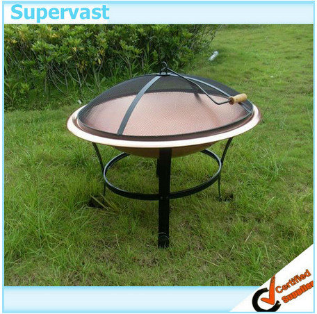 30'' Copper Color Steel Fire Pits Patio Furniture Accessories for Outdoor BBQ