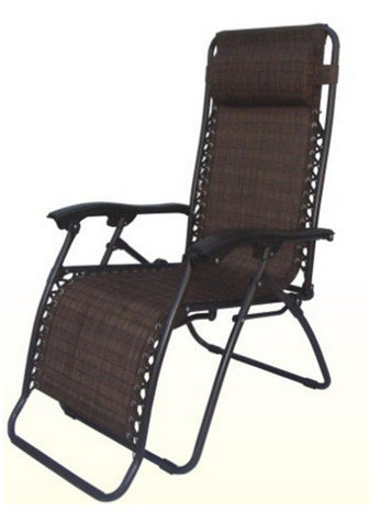 Weather Resistance Metal Patio Furniture Folding Sun Zero Gravity Chair With Pillow