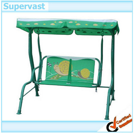 Durable Steel Patio Furniture , Folded Childrens Garden Swing Snail Set