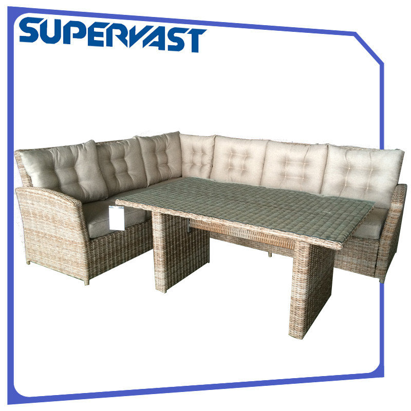Sectional Conversation Sofa Set with Cushion for Indoor / Outdoor Use