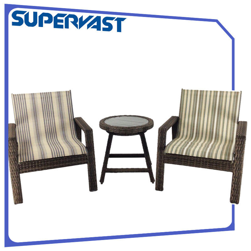 3PC Outdoor Garden Furniture Patio Bistro Set Steel Frame Resin Rattan Sling
