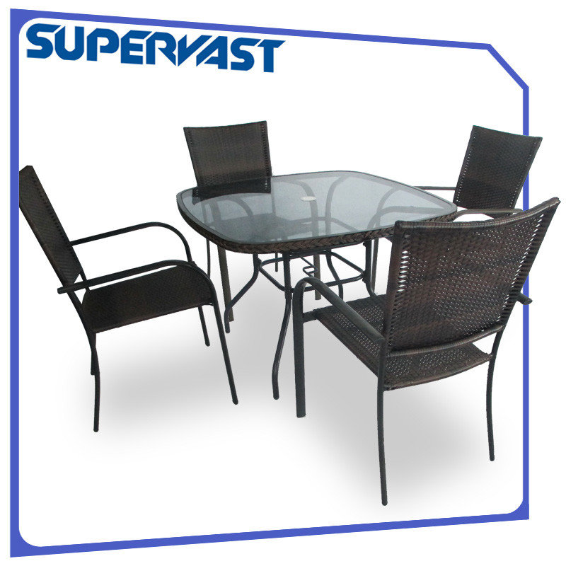 Weather Resistant Outdoor Dining Furniture , Restaurant Chairs And Tables