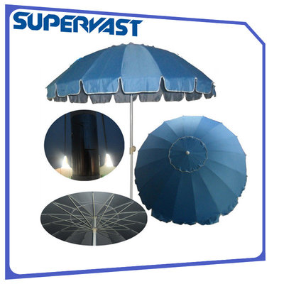 Stainless 16-rib Promotional 7-Feet Beach Umbrella with valance